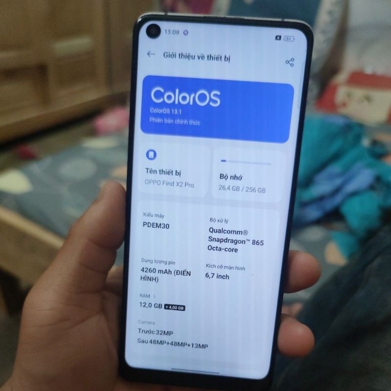 Điện thoại oppo find x2 pro 12/256gb thay màn lcd cũ rẻ như xác ...