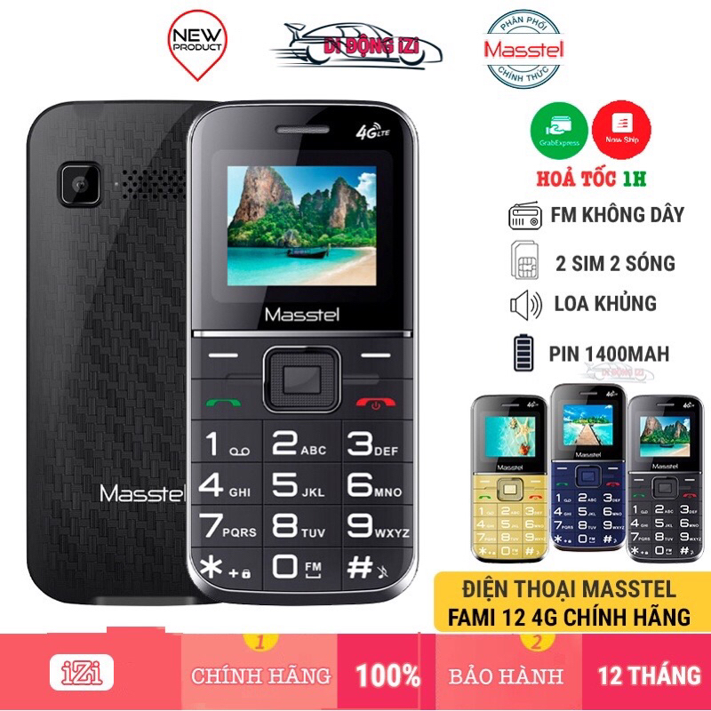 Điện Thoại Cho Người Già Masstel Fami 12/ 12S 4G, Viền Kim Loại, Ăng ...