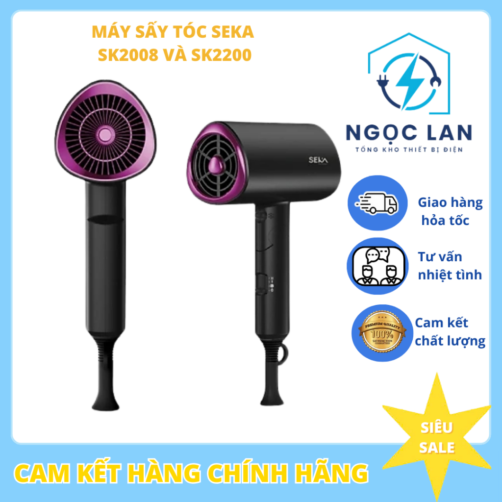 Máy Sấy Tóc SEKA SK2008 và SK2200 Sấy 2 Chiều Nóng Lạnh, 3 Chế Độ Sấy ...