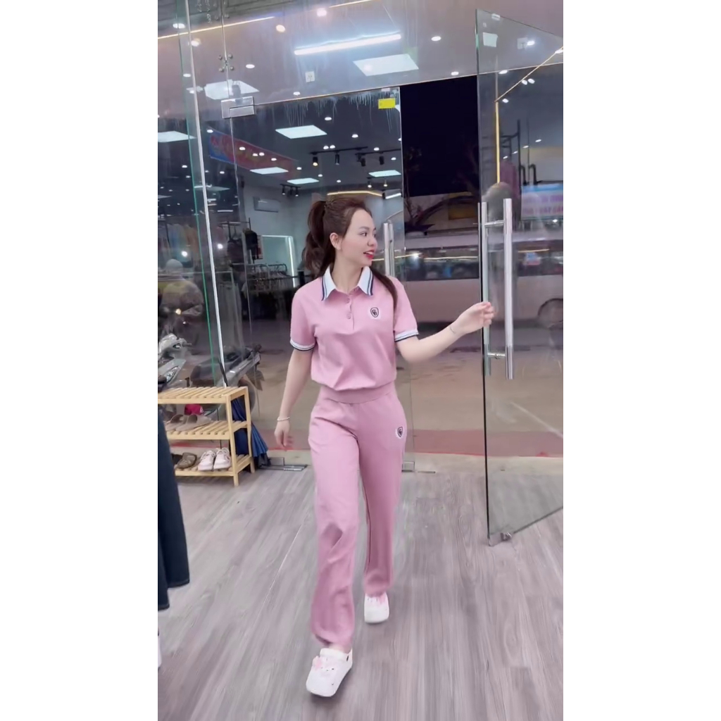 SK96 Set Áo Polo Phối Quần Xuông Logo Nhỏ | Shopee Việt Nam