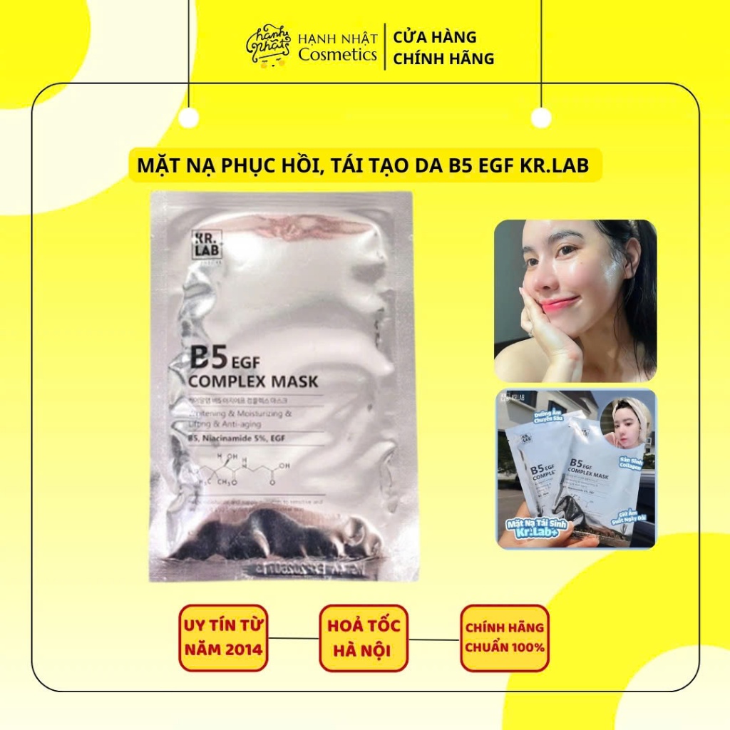 Mặt Nạ B5 Kr.Lab EGF Complex Mask Cấp Ẩm Phục Hồi Dưỡng Trắng | Shopee ...