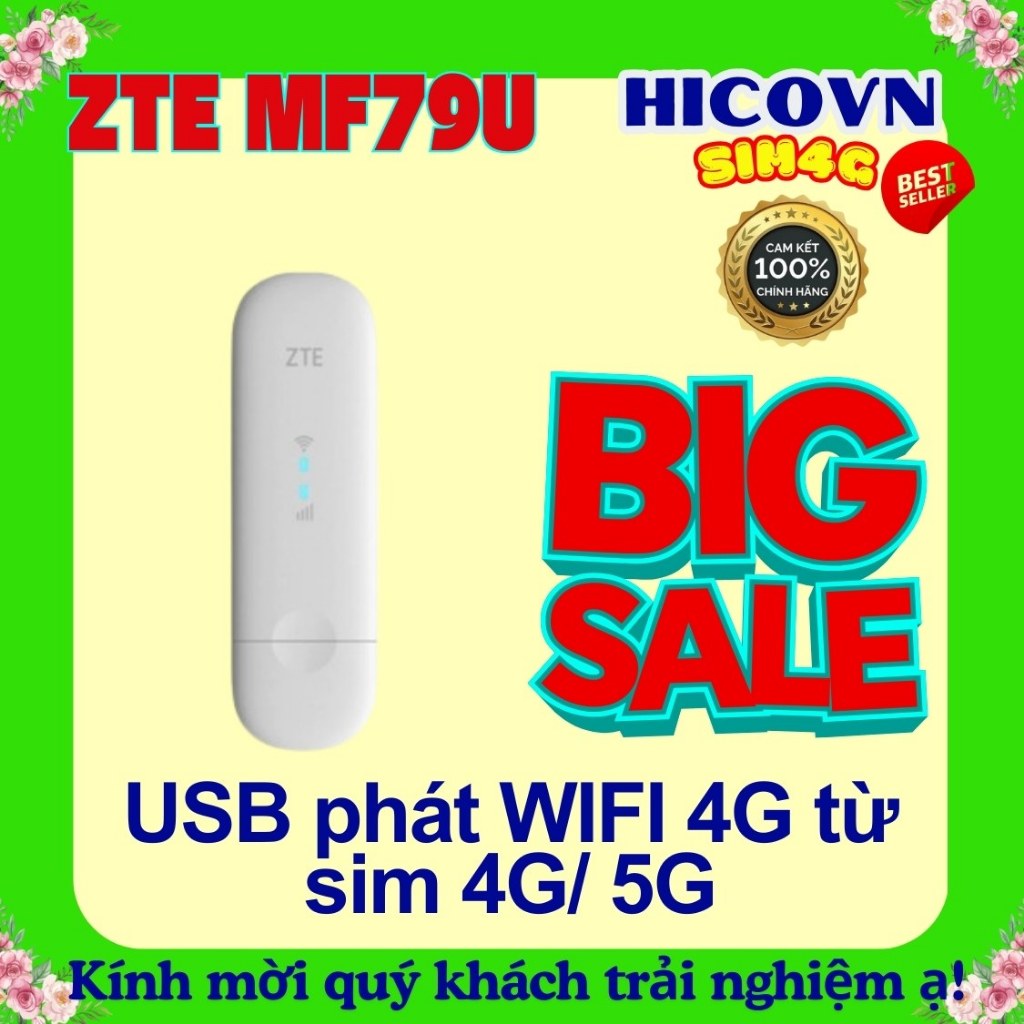 Usb Phát Wifi 4G HICO Zte MF79U Tốc Độ 150Mb-Hỗ Trợ 10 Thiết Bị Cùng Lúc – Chuyên Dùng Ô Tô ...