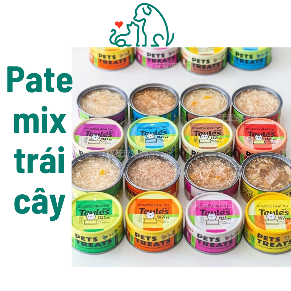 Pate Taules lon 85g 8 vị mix quả thơm ngon cho mèo chó | Shopee Việt Nam