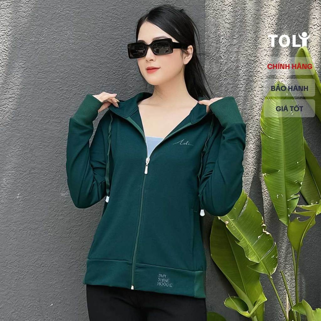 Áo khoác nữ TOLI có túi trong, vành mũ rộng chống nắng tốt, vải dày dặn ...