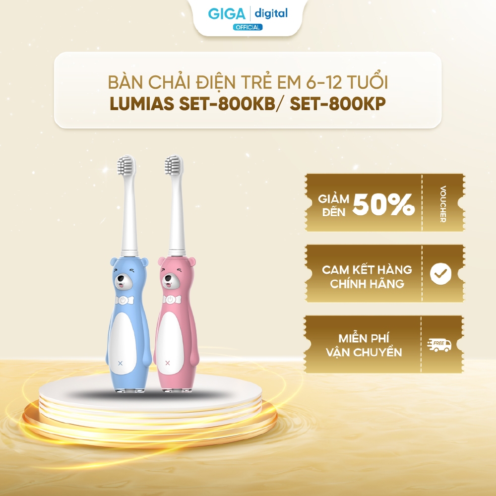 Bàn chải điện cho trẻ em 3-12 tuổi Lumias SET-800KP/SET-800KB - Sử dụng ...