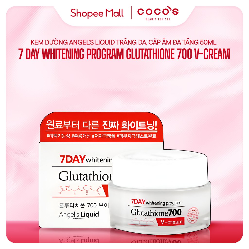 Kem Dưỡng Da Angel's Liquid 7Day Whitening Program Glutathione 700 V ...