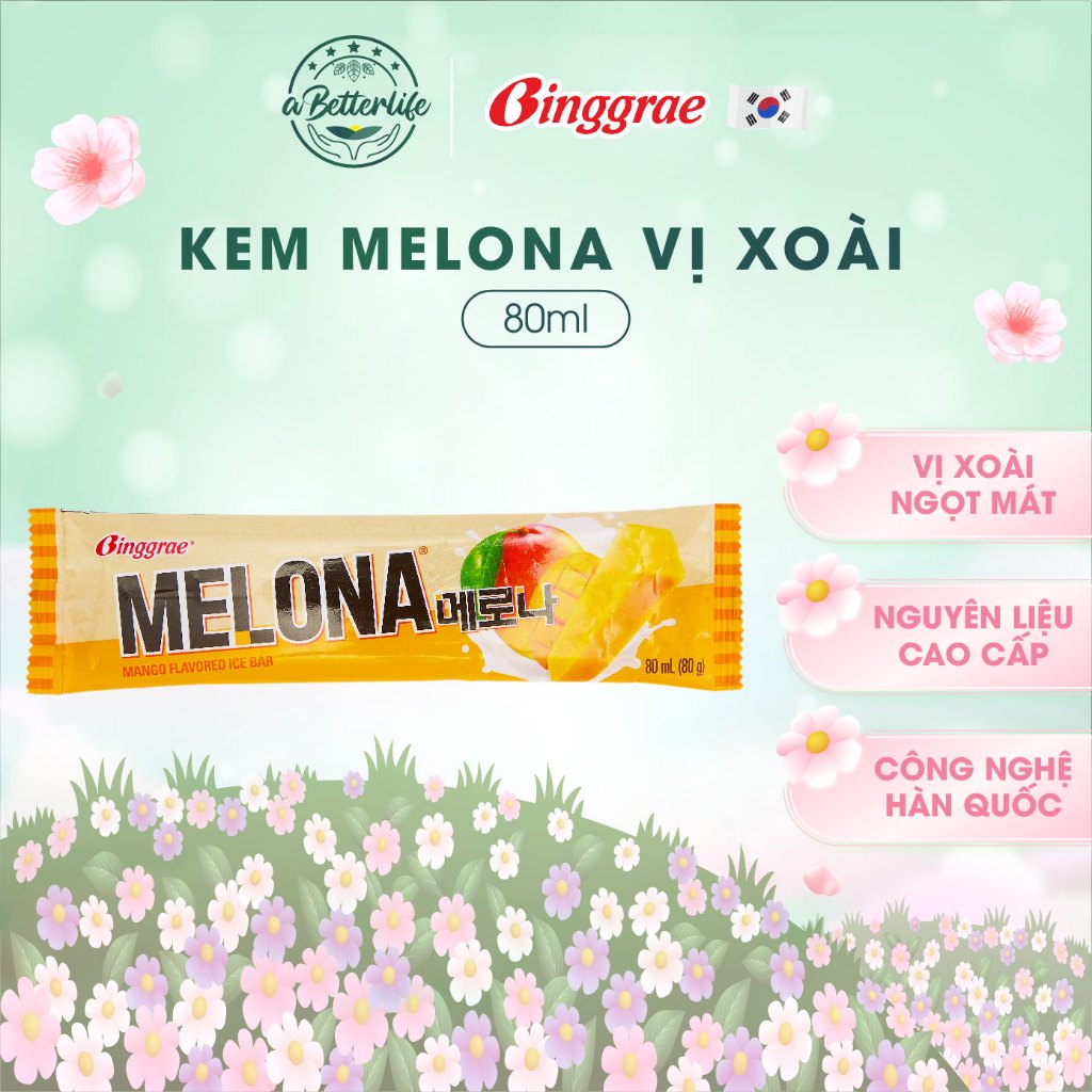 Kem xoài Hàn Quốc Binggrae Melona Mango Ice Bar 80ml ABetterLife ...
