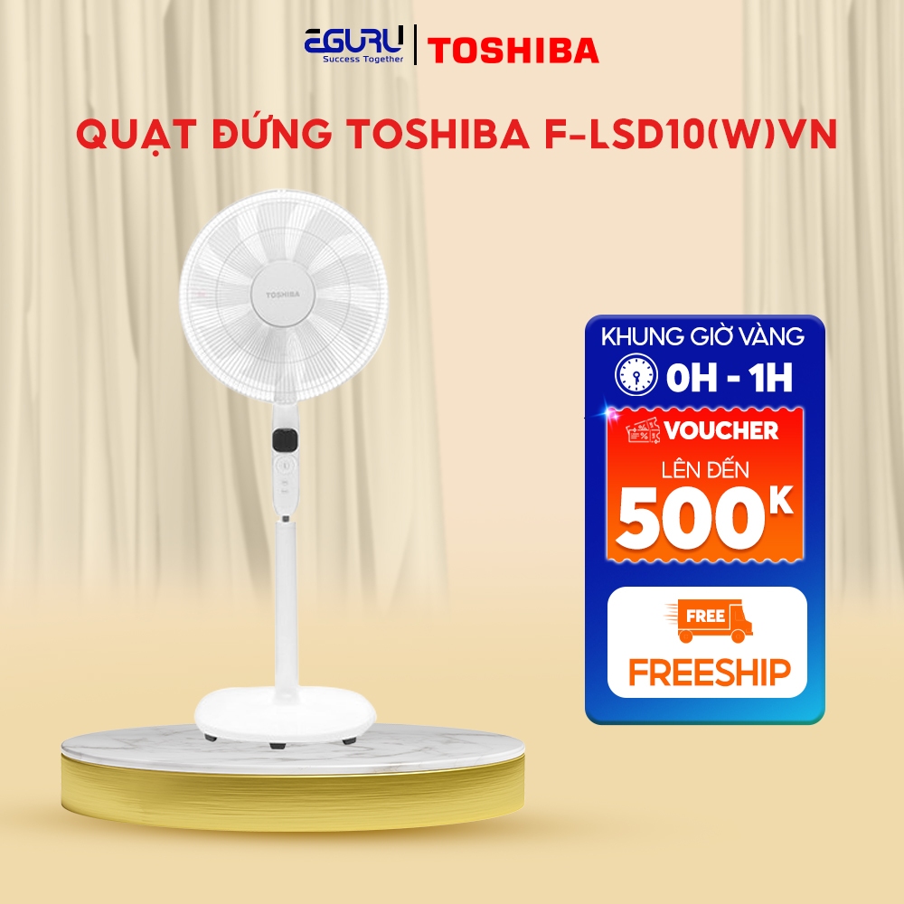 Quạt Đứng Toshiba 5 cánh F-LSD10(H/W)VN | F-LSA10(H/W/K) 50W Động Cơ Inverter Remote Model ...