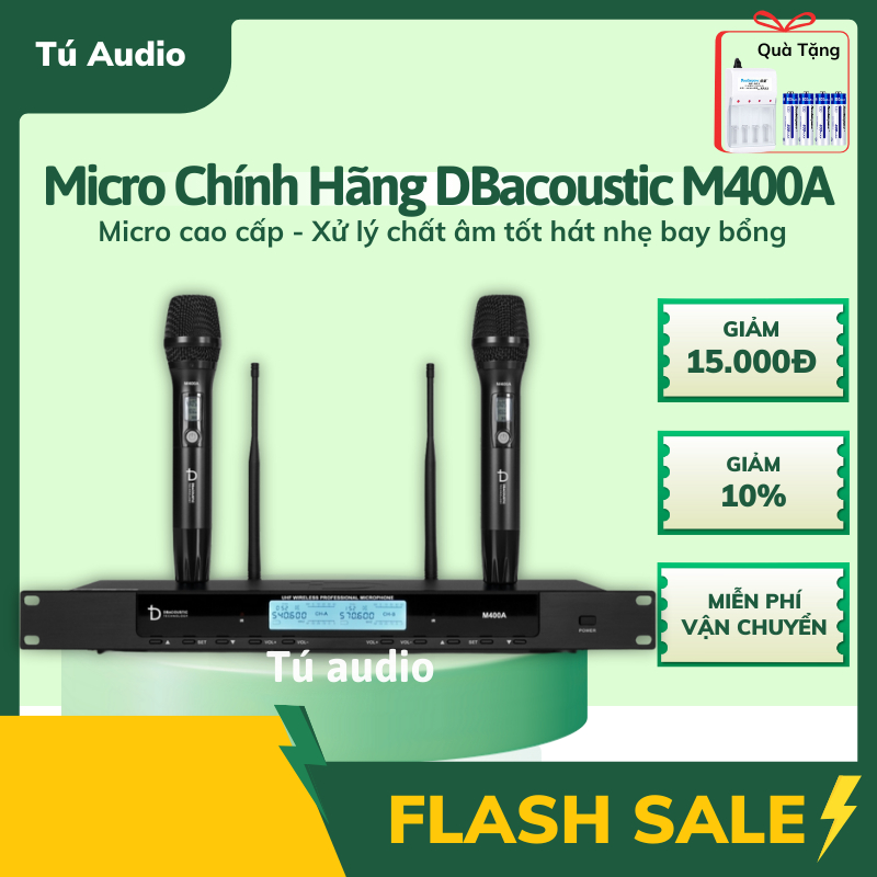 Micro chính hãng Dbacoustic M400A , Tính năng tự ngắt , Tích hợp 15 chế ...