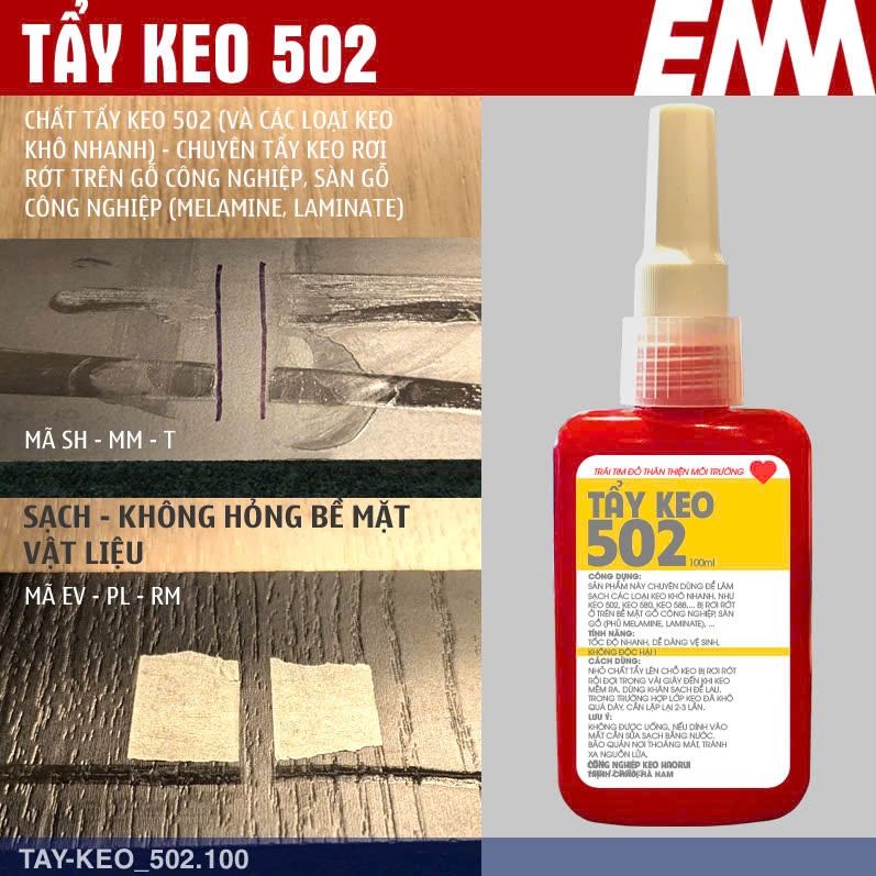 Tẩy keo 502_ Trái tim đỏ 100ml | Shopee Việt Nam