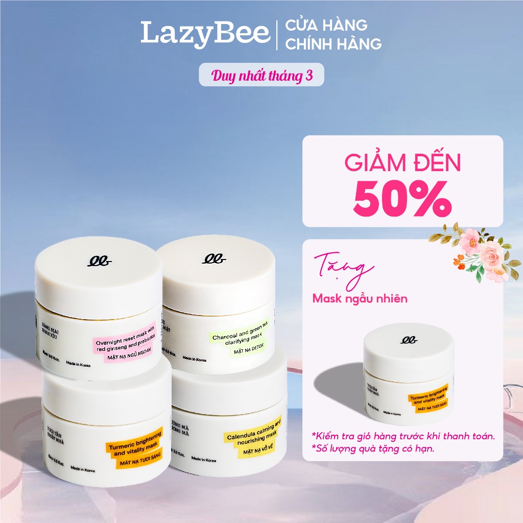 [Mua 4 tặng 1]Combo 4 Loại Mặt Nạ Dưỡng Ẩm Mịn Da LazyBee Siêu Hot | Shopee Việt Nam