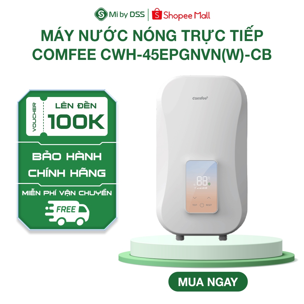 Máy Tắm Nước Nóng Trực Tiếp COMFEE CWH-45EPGPVN(W)-CB - Hàng Chính Hãng | Shopee Việt Nam