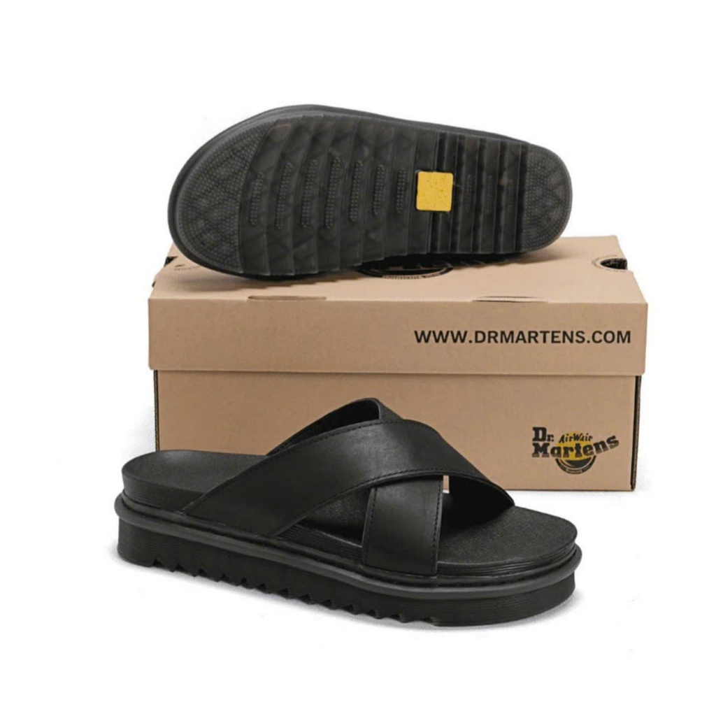 Dép doctor martens da bò quai chéo cao cấp 2025 ful hộp,đế cao 5cm giúp ...