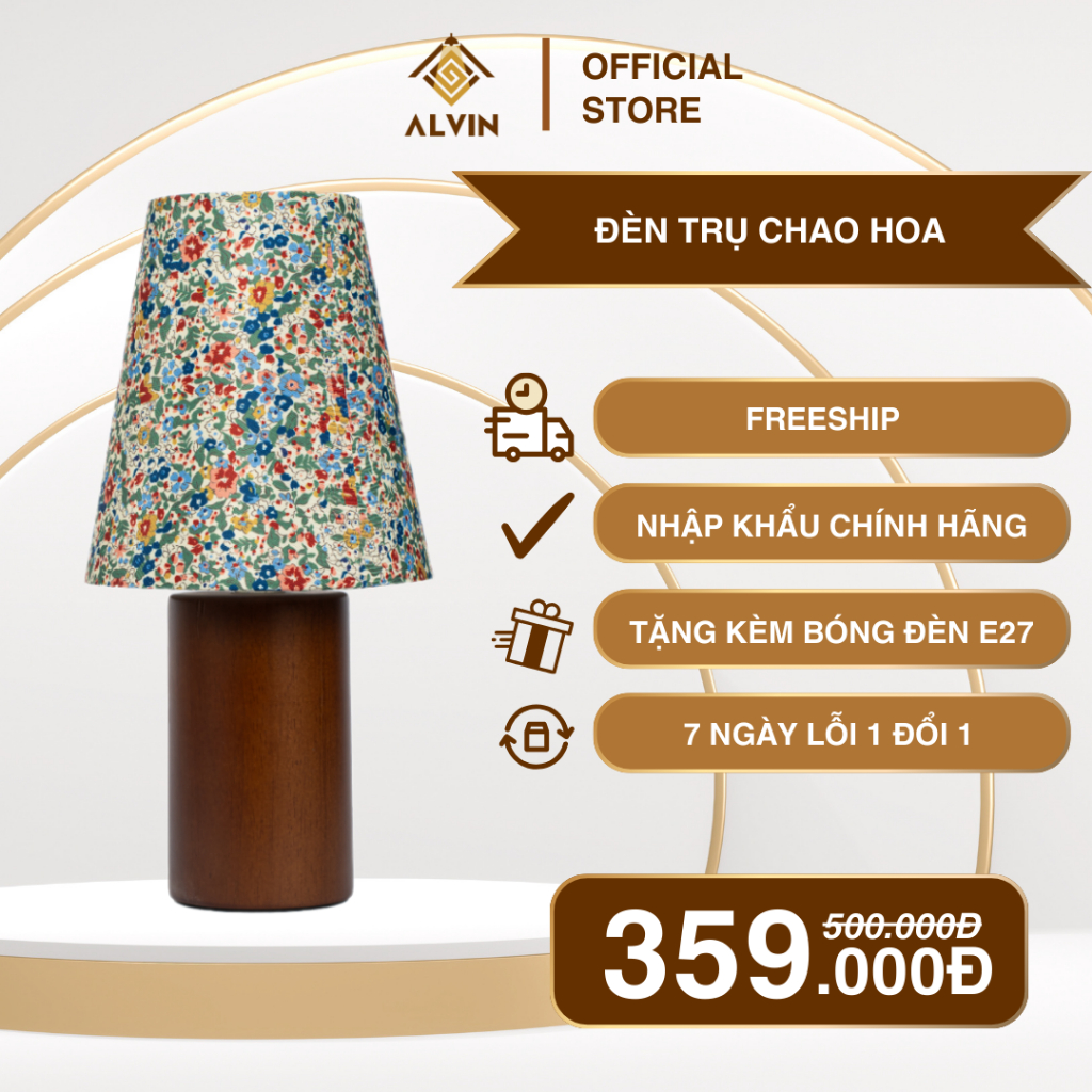 Đèn Trụ Chao Hoa Trang Trí Decor Cho Mọi Không Gian AL06 ALVIN | Shopee Việt Nam