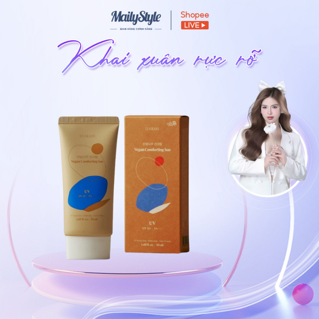 A148_Kem Chống Nắng Thuần Chay Sâm Núi (Diên Bạch) 12GRABS SPF 50+/PA ...