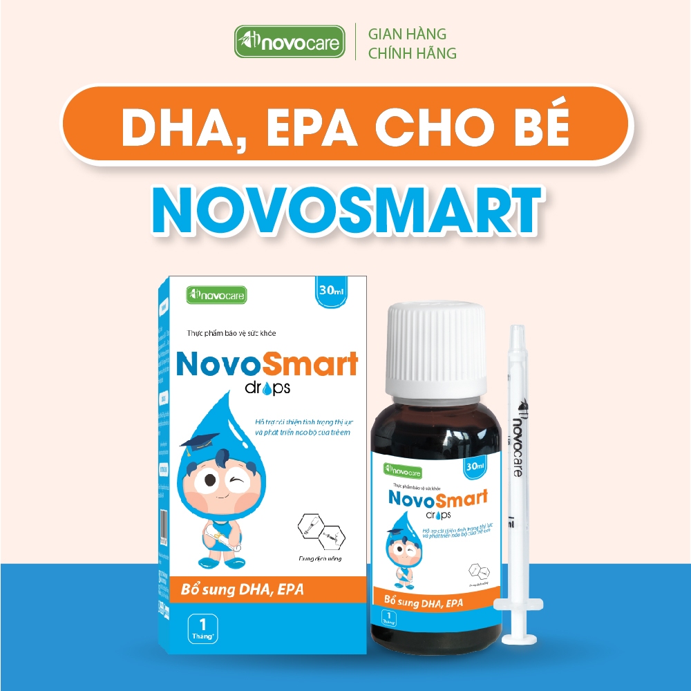 DHA cho bé Novocare Novosmart DHA nhỏ giọt, không tanh, hỗ trợ phát ...