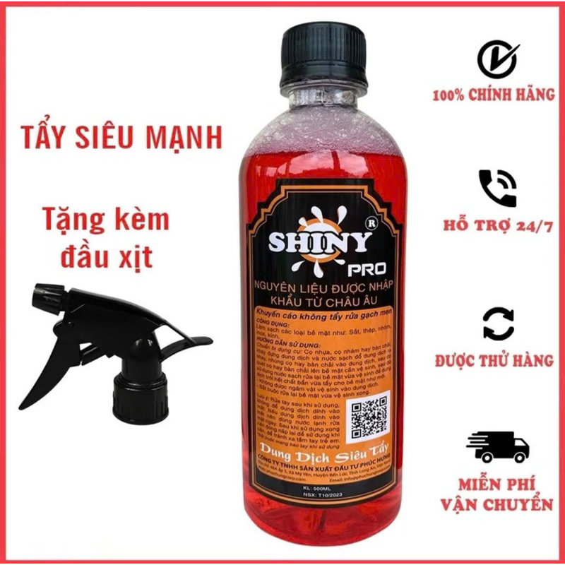 Rửa lóc SHINY PRO đậm đặc mẫu mới 500ml. | Shopee Việt Nam
