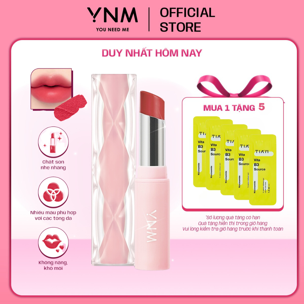 Son Kem Lì YNM Cream Matte Lipstick Mịn Mượt, Mờ Rãnh Môi 5g - YNM ...