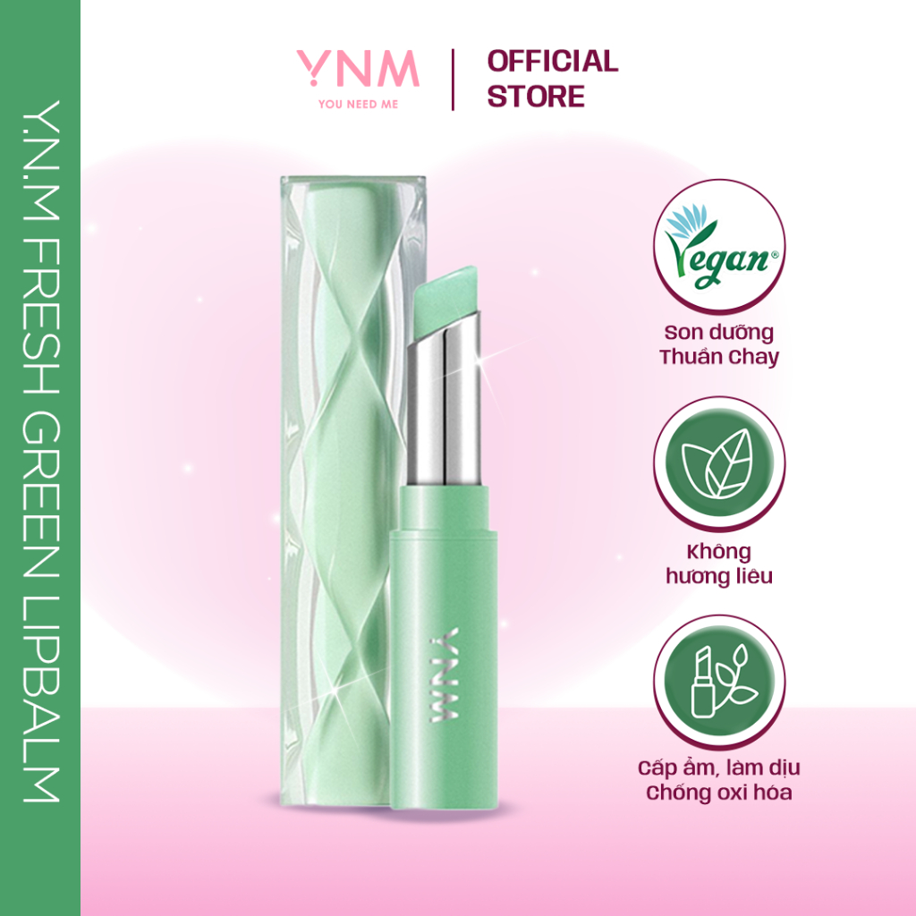 [Chính Hãng] Son Dưỡng Thuần Chay YNM Fresh Green 3g - Vegan, Giảm Bong Tróc, Dưỡng Ẩm Tự Nhiên ...