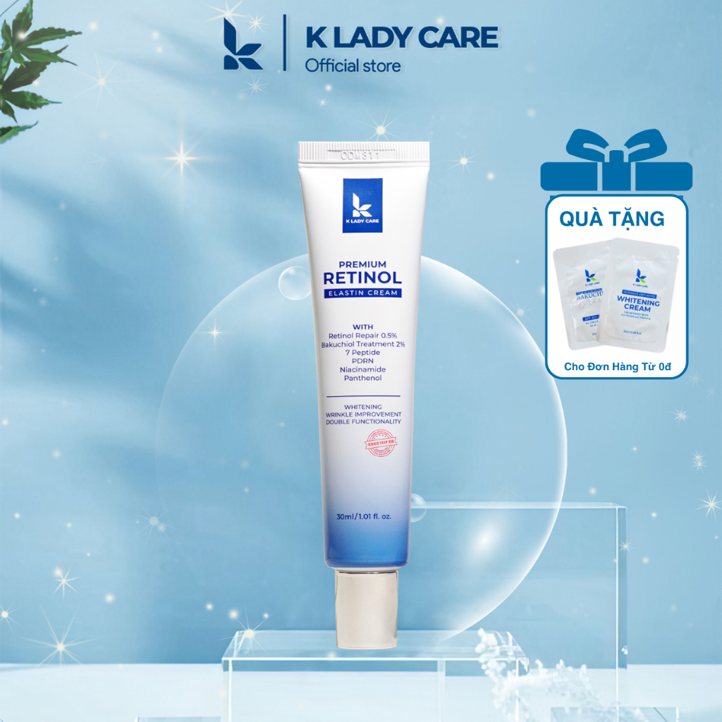 Kem Dưỡng Tế Bào Gốc Trẻ Hoá PDRN Retinol K LADY CARE 30ml, Kem dưỡng giúp mờ thâm nám, căng ...