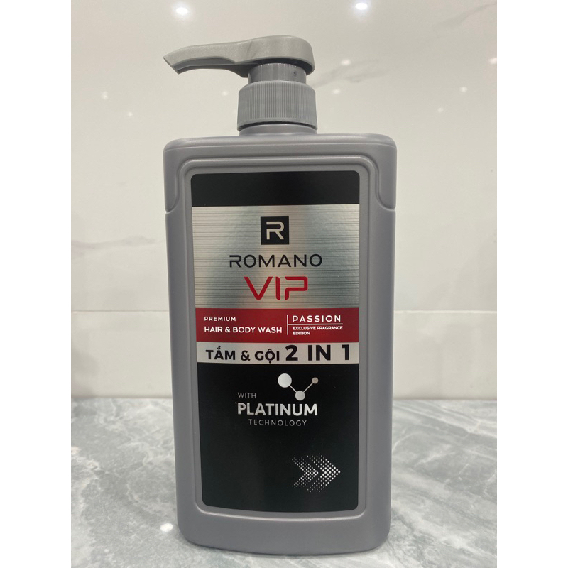 Chai Tắm & gội 2in1 Romano Vip 650g ( đỏ ) | Shopee Việt Nam