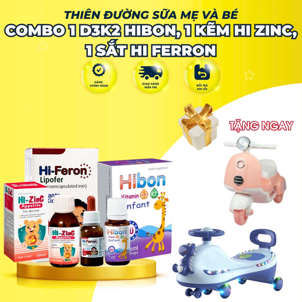 Combo 1 D3k2 Hibon, 1 Kẽm Hi zinc, 1 sắt Hi ferron | Shopee Việt Nam