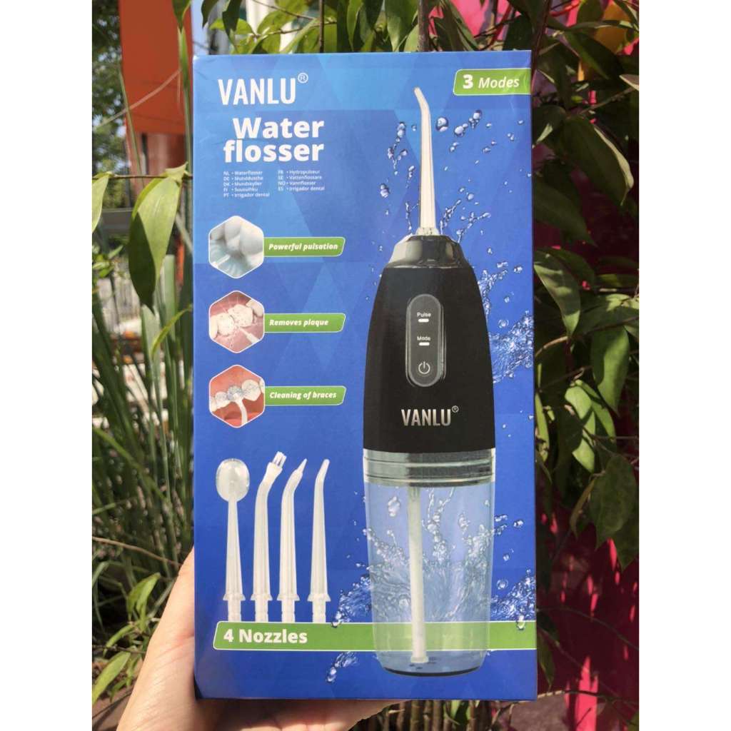 Máy Tăm Nước Cầm Tay Chính Hãng Vanlu, Tặng Kèm 4 Đầu Phun, 3 Chế Độ ...
