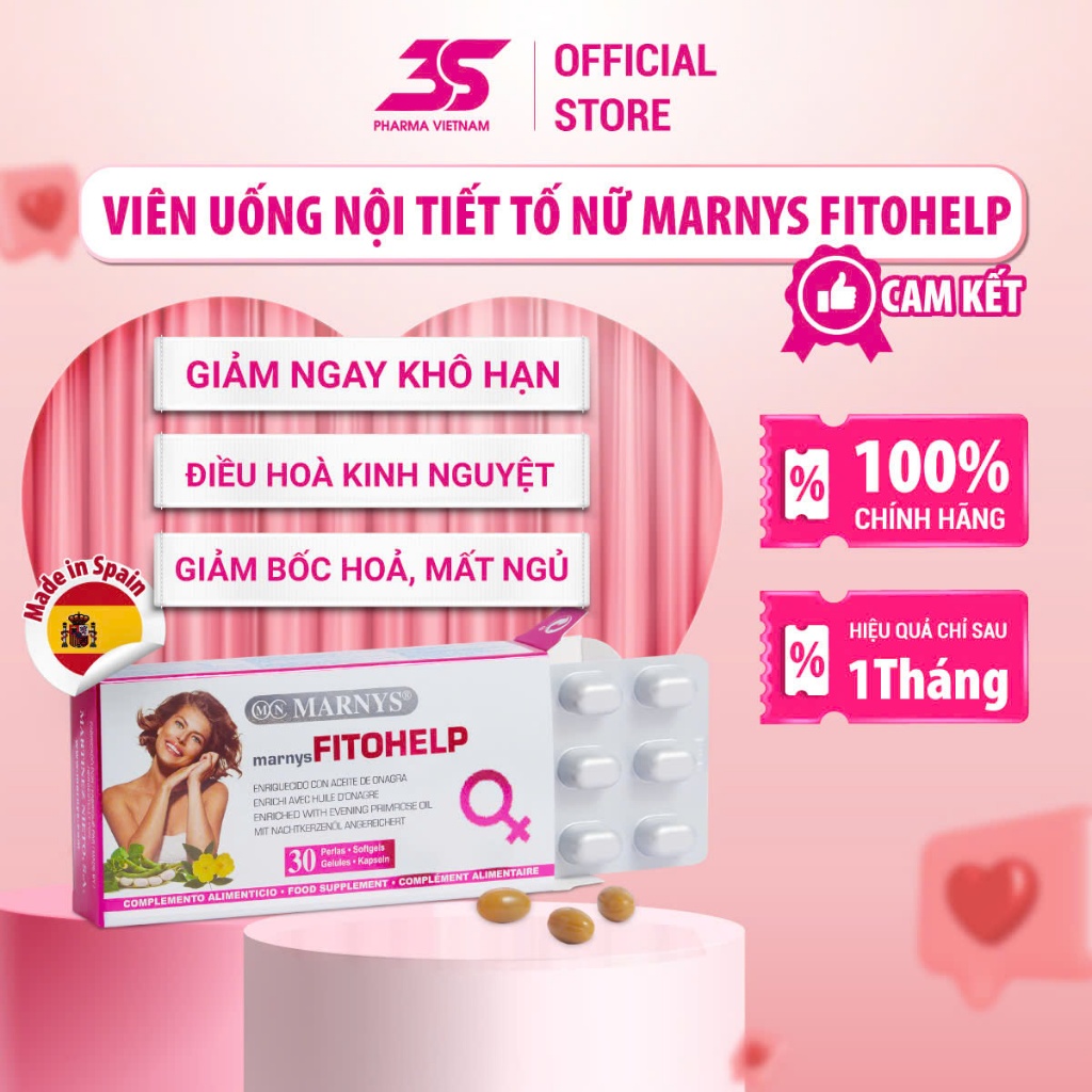 Viên Uống Nội Tiết Tố Nữ Marnys Fitohelp Chứa Mầm Đậu Nành, Tinh Dầu ...