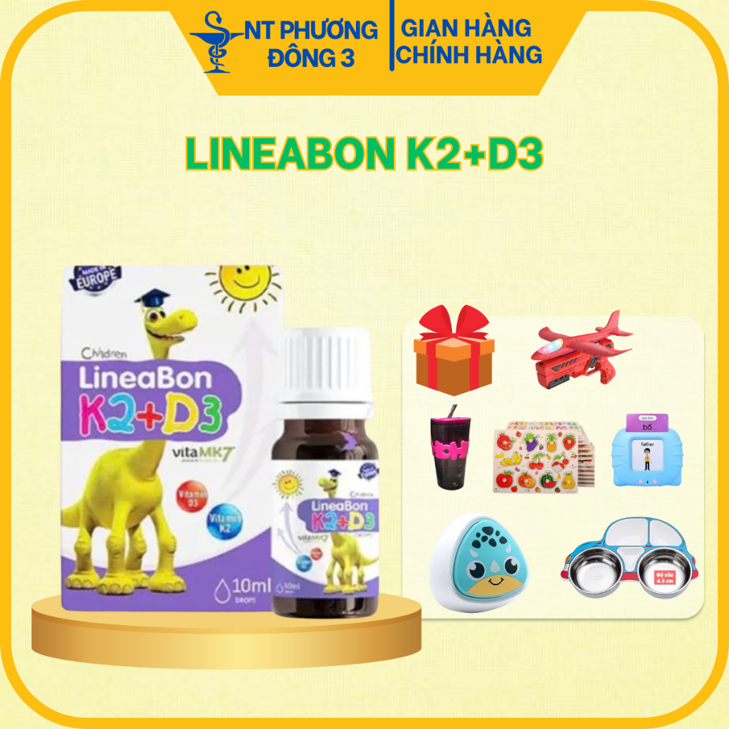 Lineabon K2D3 bổ sung vitamin giúp tăng cường hấp thu canxi tối đa cho ...