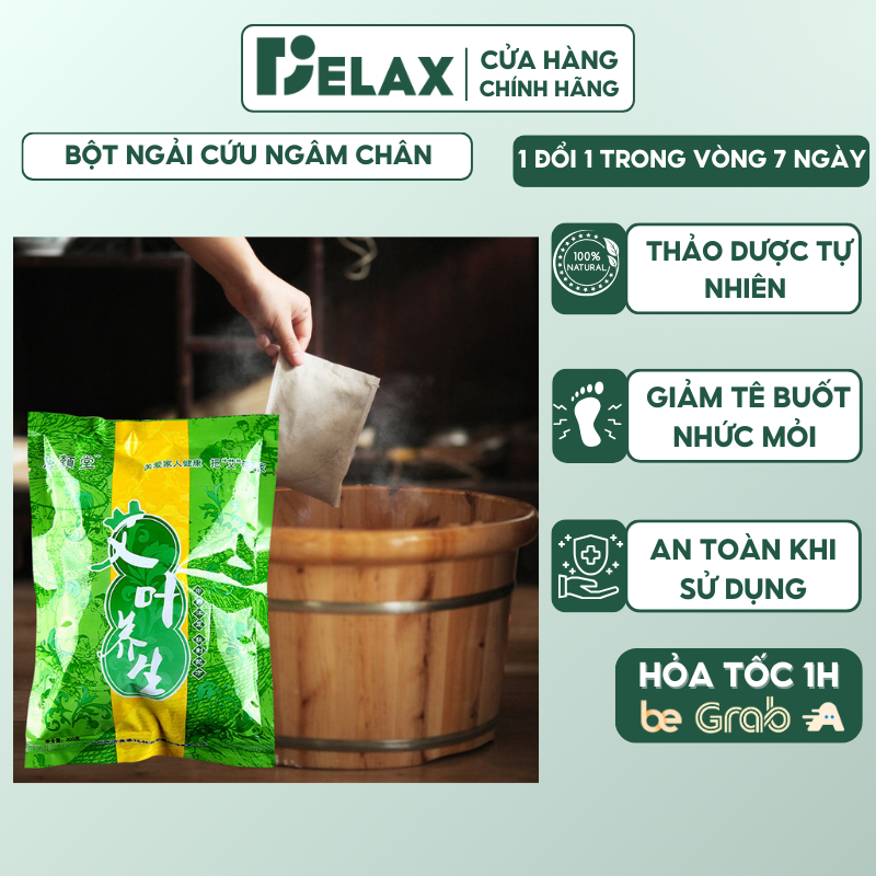 Set 30 Túi Bột Ngải Cứu Ngâm Chân DELAX Thảo Dược Dành Cho Bồn Ngâm ...