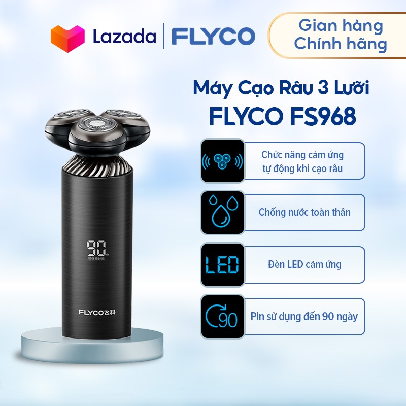 Máy Cạo Râu Cao Cấp Flyco FS968 Khởi Động Cảm Ứng Thân Máy Kháng Nước - Hàng Chính Hãng | Shopee ...
