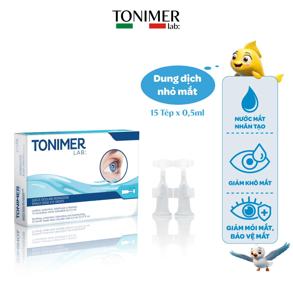 Dung Dịch Nhỏ Mắt TONIMER lab SINGLE DOSE EYE DROPS Giảm Khô Mắt, Mỏi ...