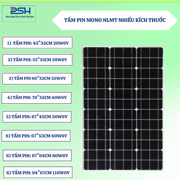 TẤM PIN MONO NLMT NHIỀU KÍCH THƯỚC | Shopee Việt Nam