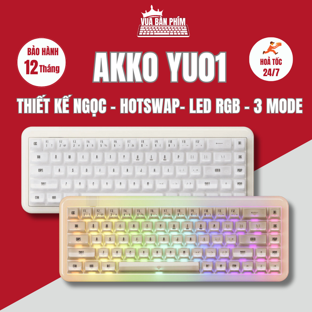 [Hàng Sẵn] Bàn phím cơ không dây Akko Yu01 | akko yu01 white jade ...