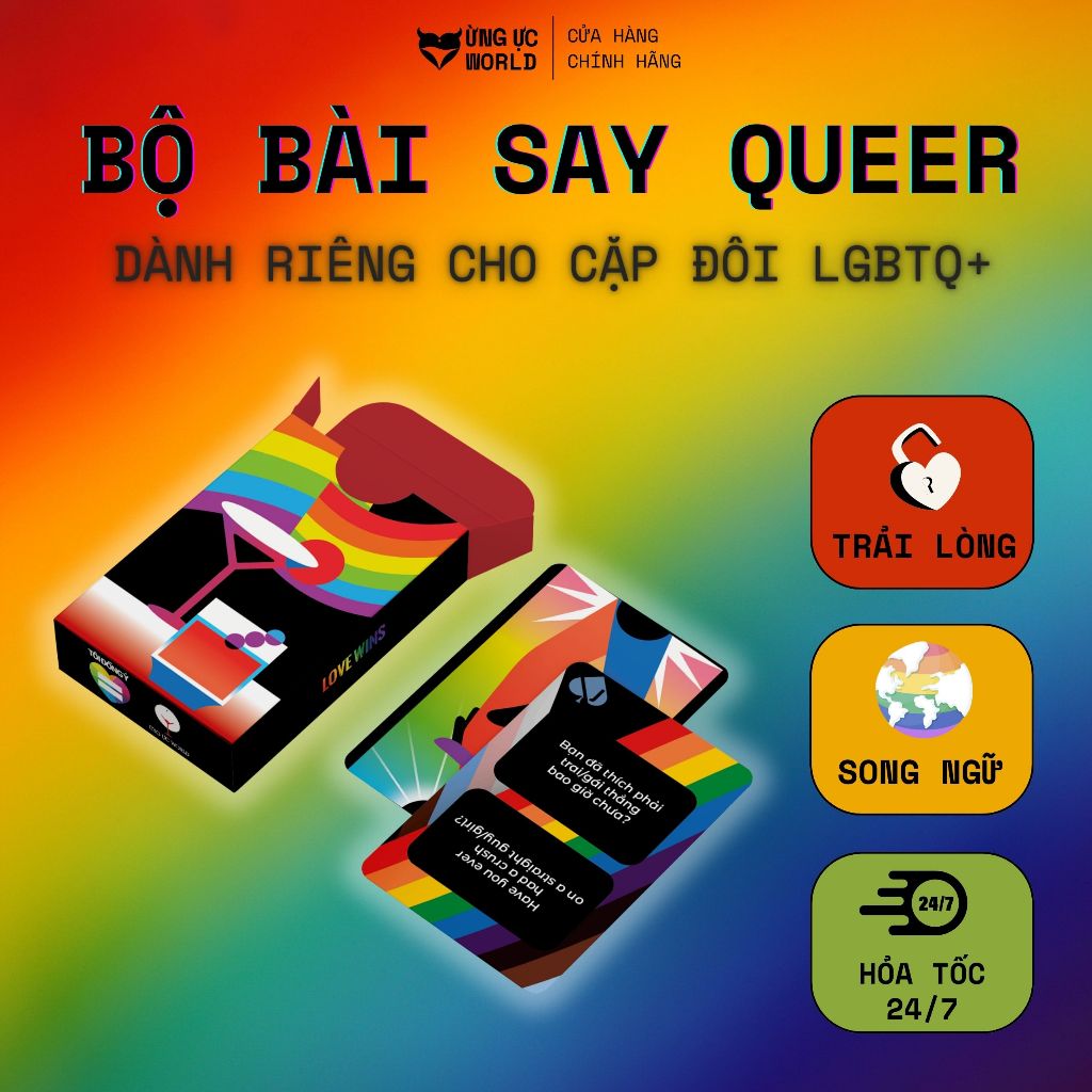 Bộ bài drinking game Say Queer dành cho cặp đôi LGBT, boardgame cho ...