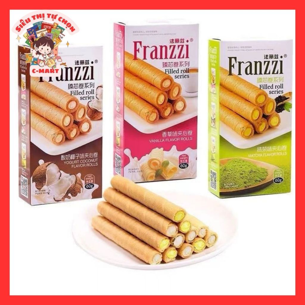 [C-MART] Thanh cuộn giòn Franzzi hộp 60g giòn rụm | Shopee Việt Nam