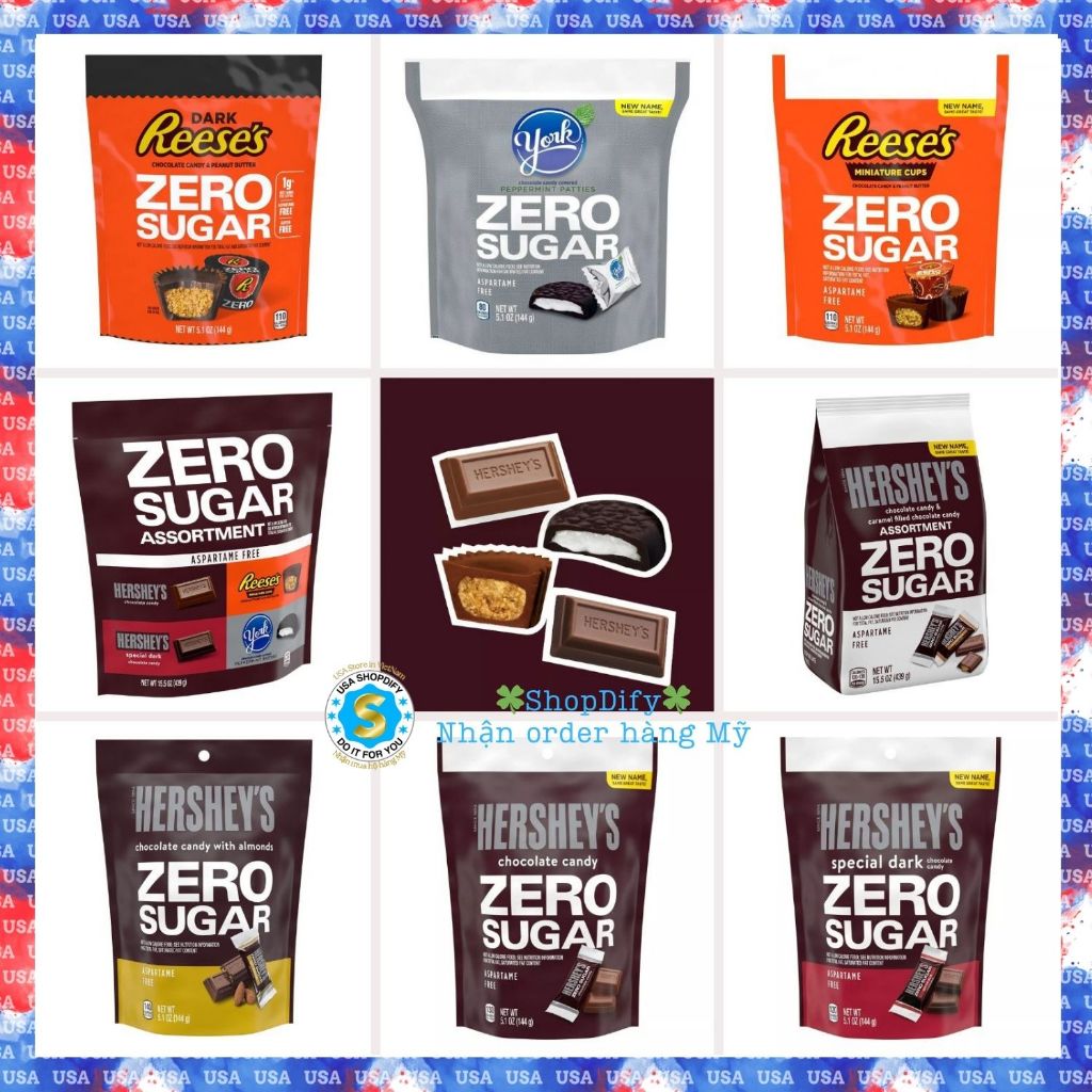 Socola Mỹ Không Đường HERSHEY’s Zero Sugar, Aspartame free Special Dark ...