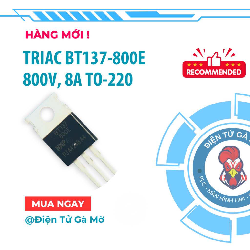[1 CON] Triac BT137-800E 800V, 8A TO-220 Mới Nhập Khẩu | Shopee Việt Nam