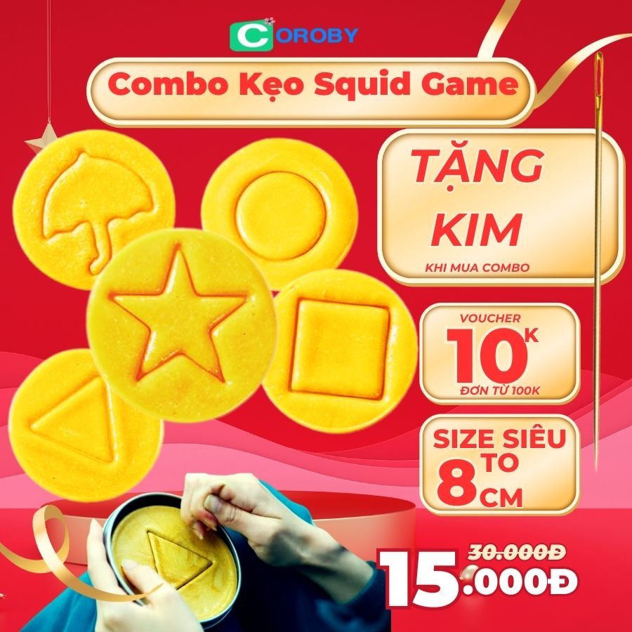 Trò tách kẹo Squid Game - Kẹo Squid Game trò chơi con mực Giải Trí Siêu ...
