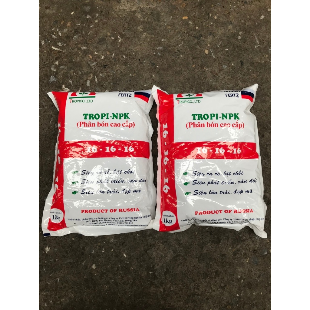 Phân bón cao cấp NPK 16-16-16 +TE nhập khẩu Nga, siêu ra rễ, bật chồi, tốt cho mọi cây trồng túi ...