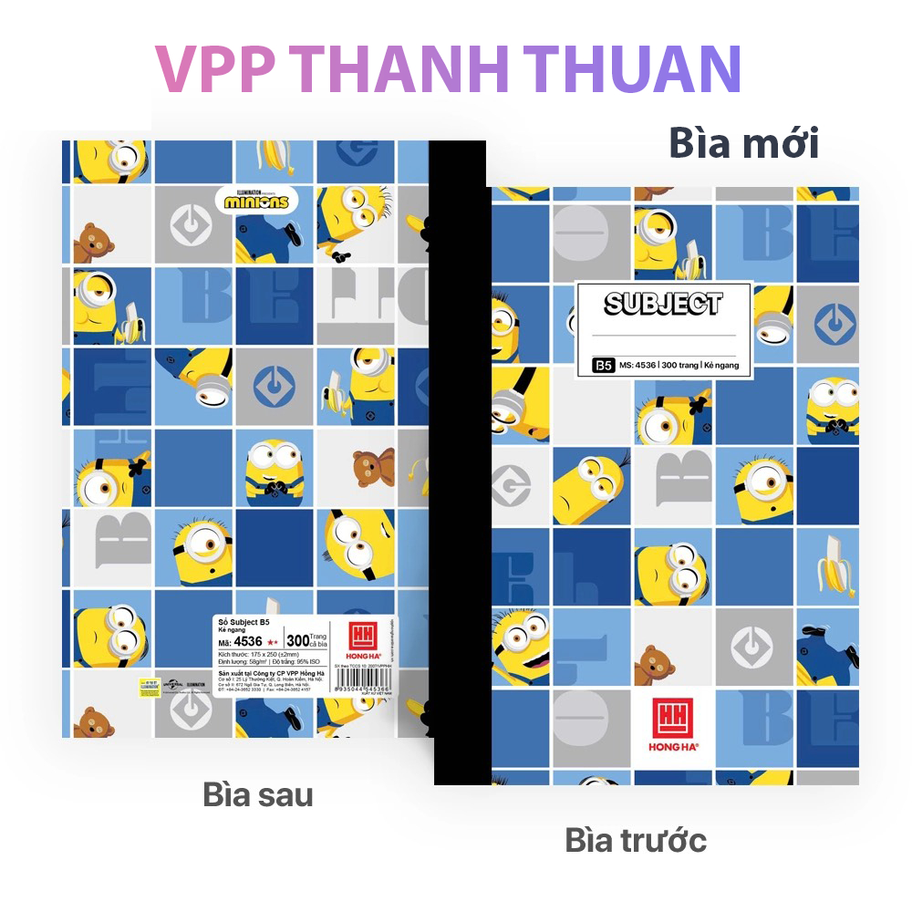 Combo 2 cuốn sổ kẻ ngang 300 trang Subject B5 Hồng Hà (4536) | Shopee ...