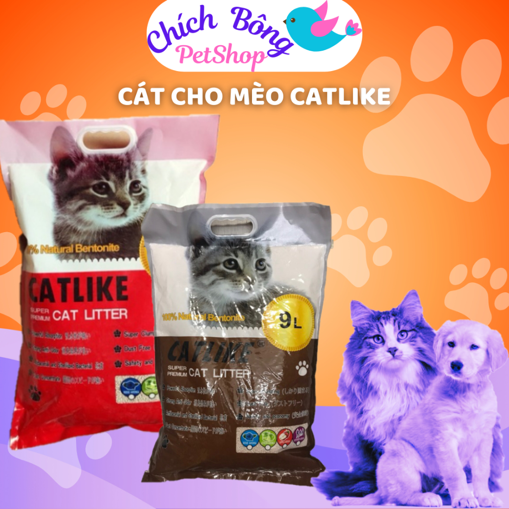 Cát vệ sinh cho mèo, cát cho mèo vị cafe catlike, cát đất sét thấm hút nhanh hỗ trợ ngăn mùi ...