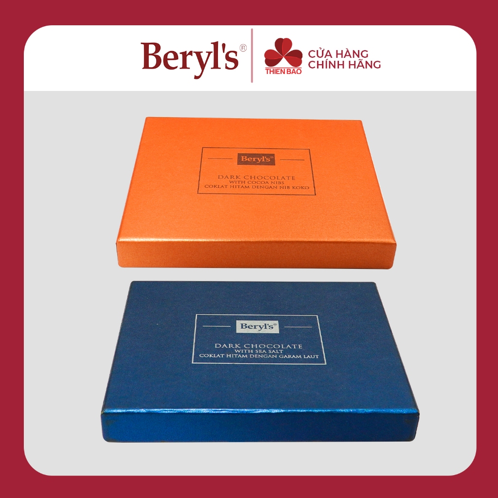 Socola đen Beryl's dark chocolate - cocoa nibs/ sea salt - 216g hộp ...