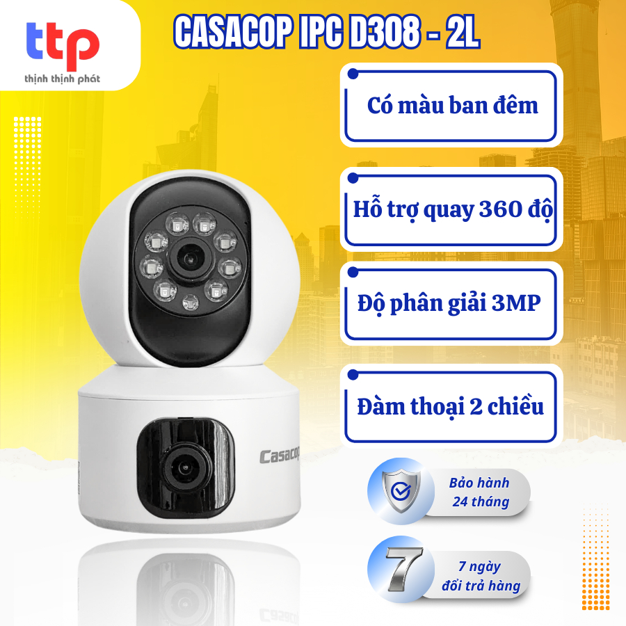 CAMERA WIFI CASACOP D308-2L | Shopee Việt Nam