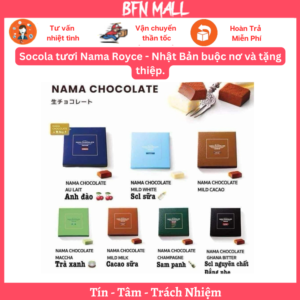Socola tươi Nama Royce - Nhật Bản buộc nơ và tặng thiệp. | Shopee Việt Nam