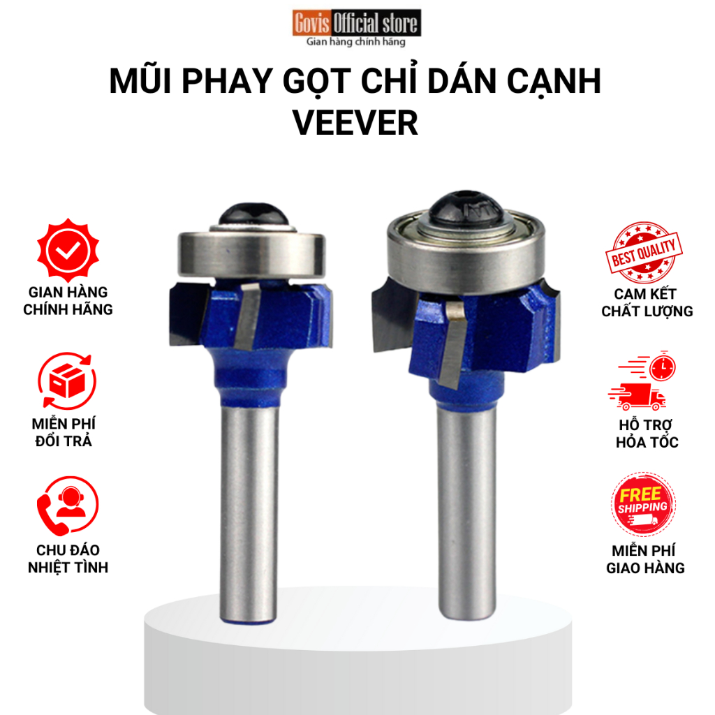 MŨI PHAY GỌT CHỈ DÁN CẠNH VEEVER | Shopee Việt Nam