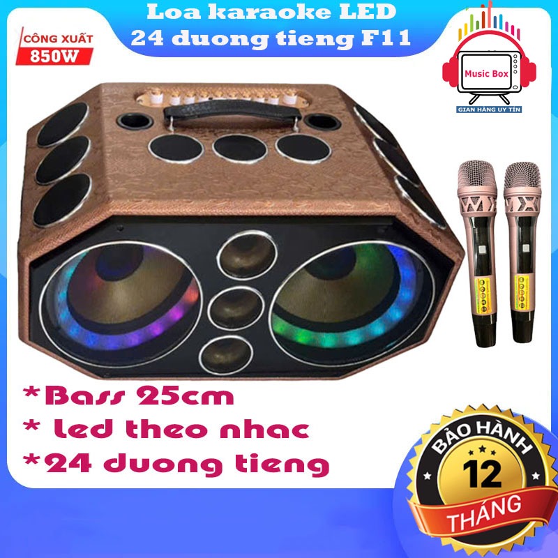 Loa Karaoke Bluetooth có đèn LED F12 Pro, 24 Đường Tiếng, Công Suất ...