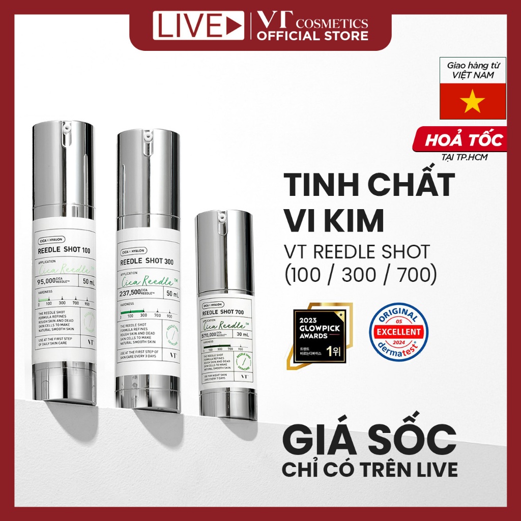 [KOL] - Tinh chất vi kim VT REEDLE SHOT 50/100/300/700 | Shopee Việt Nam
