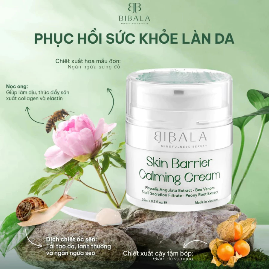 Kem Dưỡng BiBaLa Làm Dịu Da Cấp Ẩm Phục Hồi Chính Hãng Bibala SKIN BARRIER CALMING CREAM ...