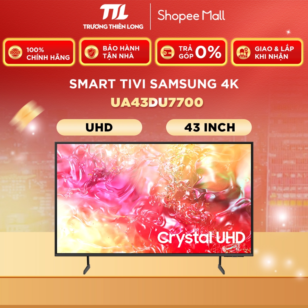 [Miễn Phí Lắp Để Bàn HCM] UA43DU7700 - Smart Tivi Samsung 4K 43 Inch ...